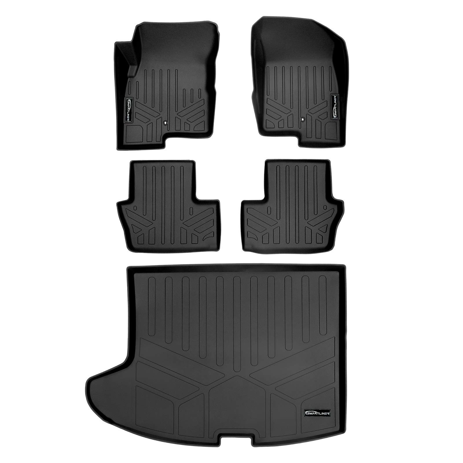 MAXFLOORMAT床マット(2行) MAXTRAYカーゴライナーセットブラック2007 ? 2017年のジープパトリオット/コンパス古いボディスタイル