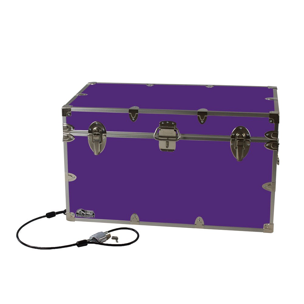 College寮の部屋& Summer Camp LockableトランクFootlocker withケーブルロック ? Graduateトランクby C & N Footlockers ? Ava