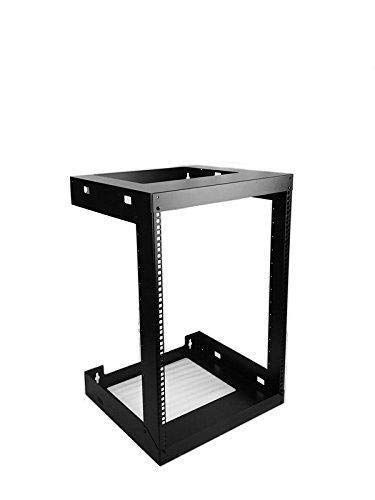 RAISING ELECTRONICS 15U 壁掛けオープンフレーム 19インチ サーバー機器ラック ねじ込み式 深さ15インチ ブラック(15U)