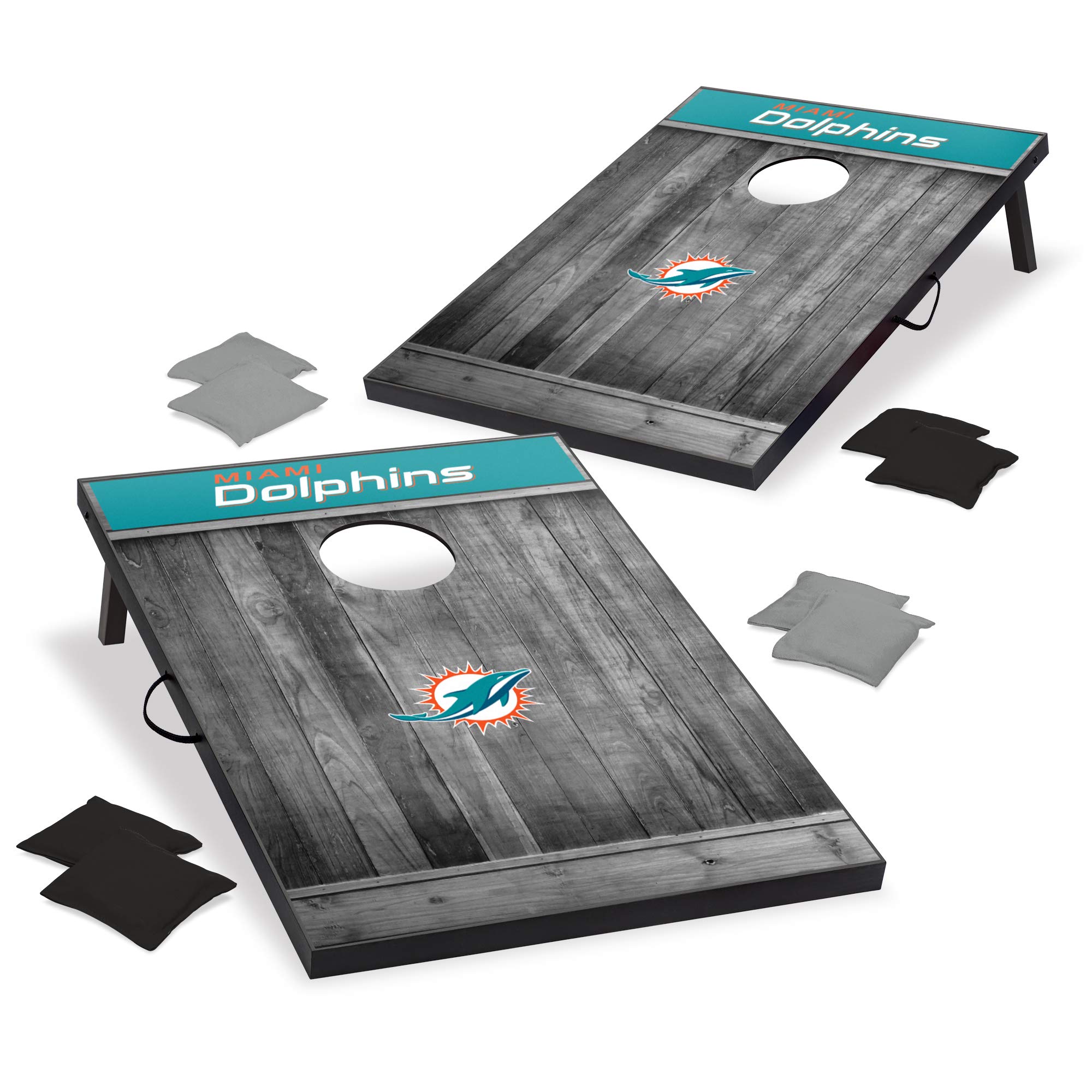 ワイルドスポーツ2 ' x3 ' MDF木製NFL Cornhole Set ? グレー木製デザイン