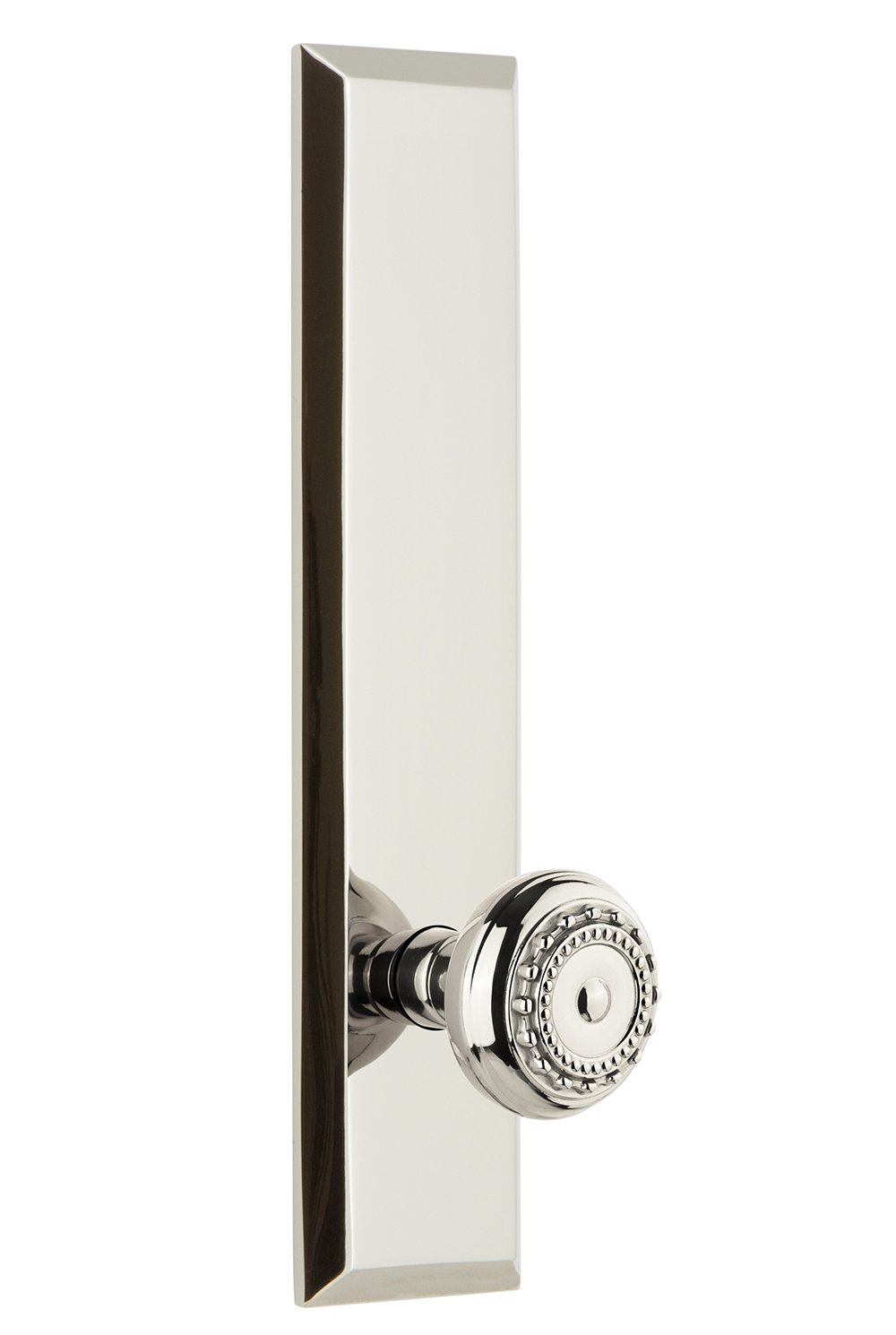 Grandeur 803000 Hardware Fifth Avenue トールプレートダミー パルテノンノブ付き 研磨ニッケル製 シングル