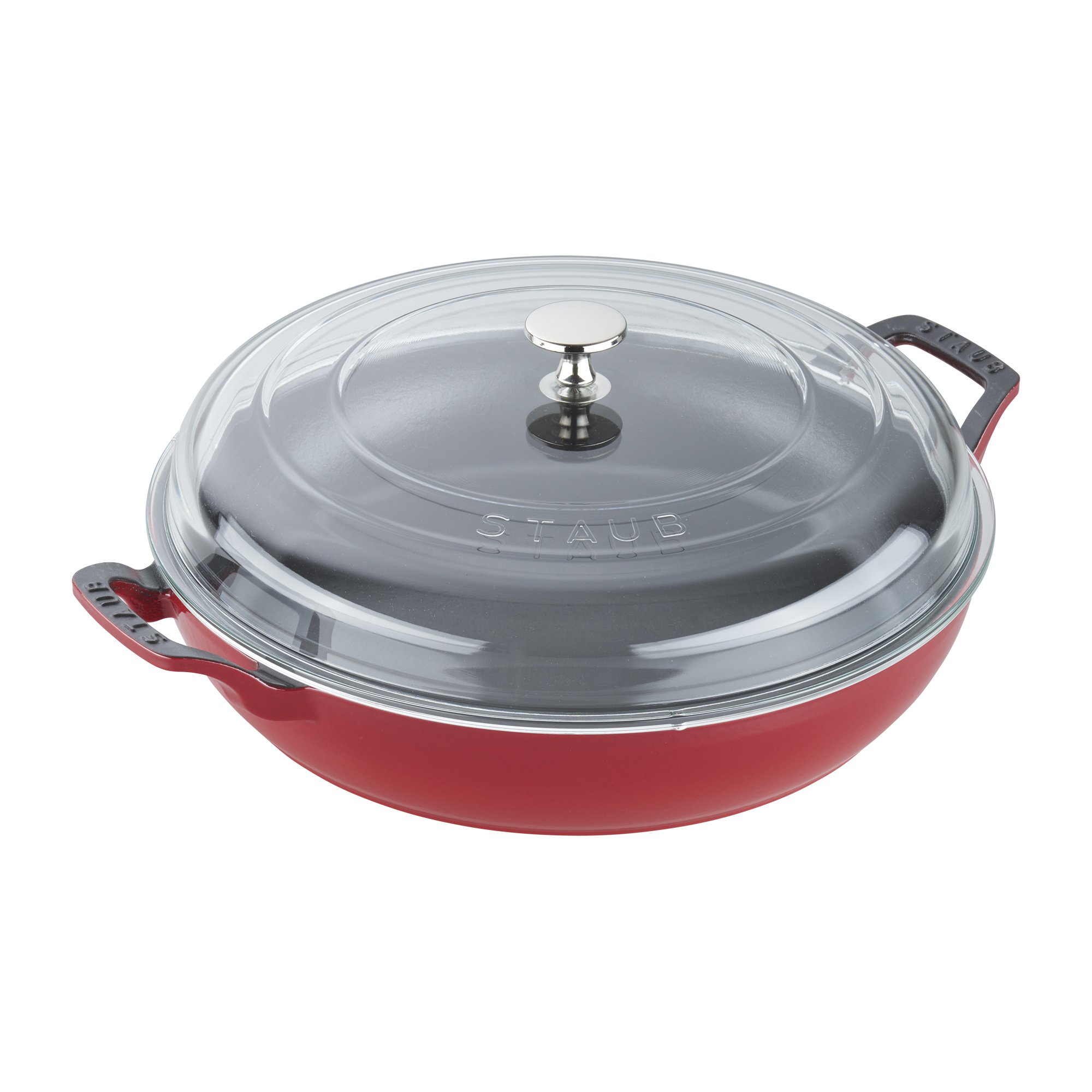 STAUB ブレザー ガラス蓋付き 3.5クォート チェリー