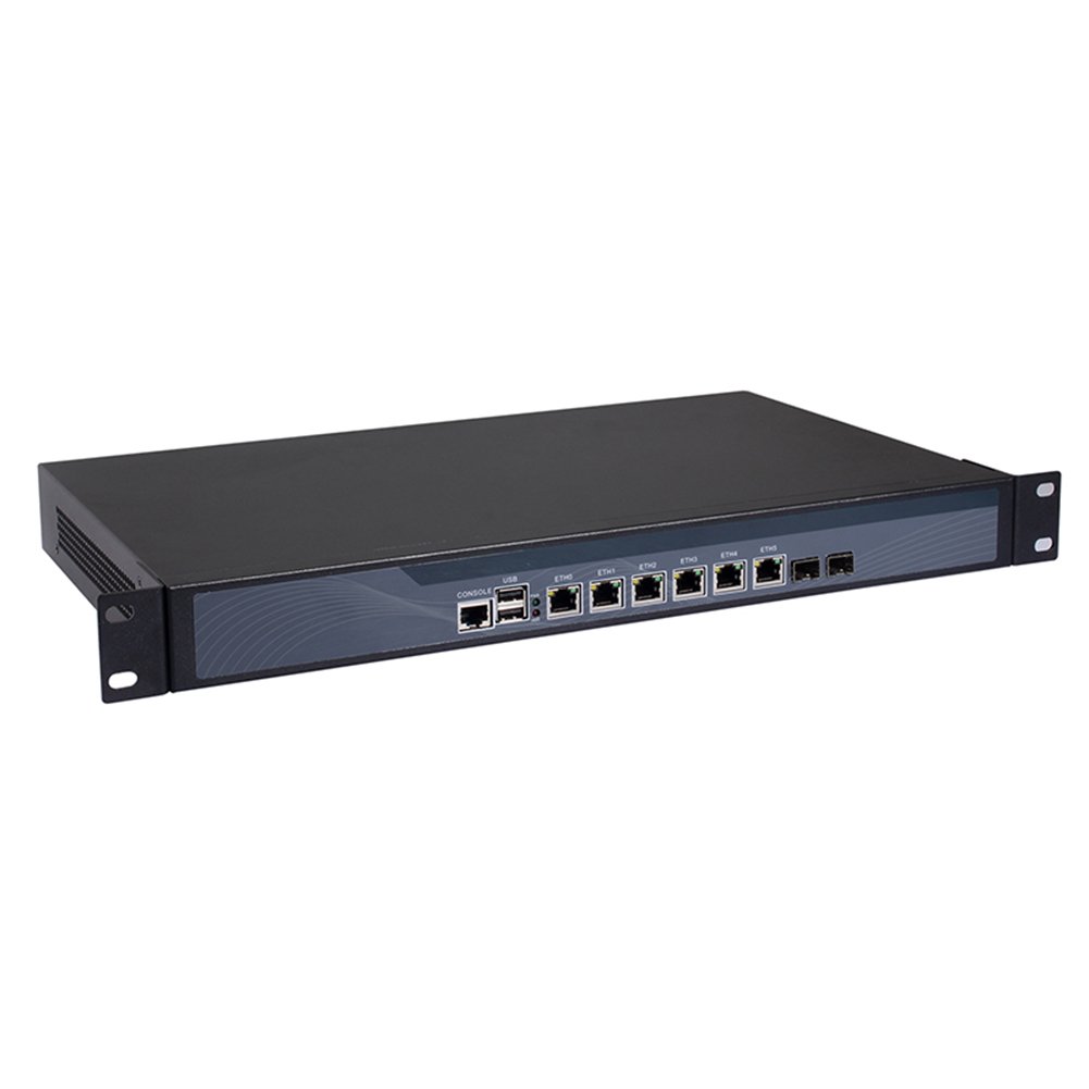 Firewall VPN 19 Inch 1U Rackmount Mikrotik Network Appliance Z87 with G3250 HUNSN RS16 6 x La