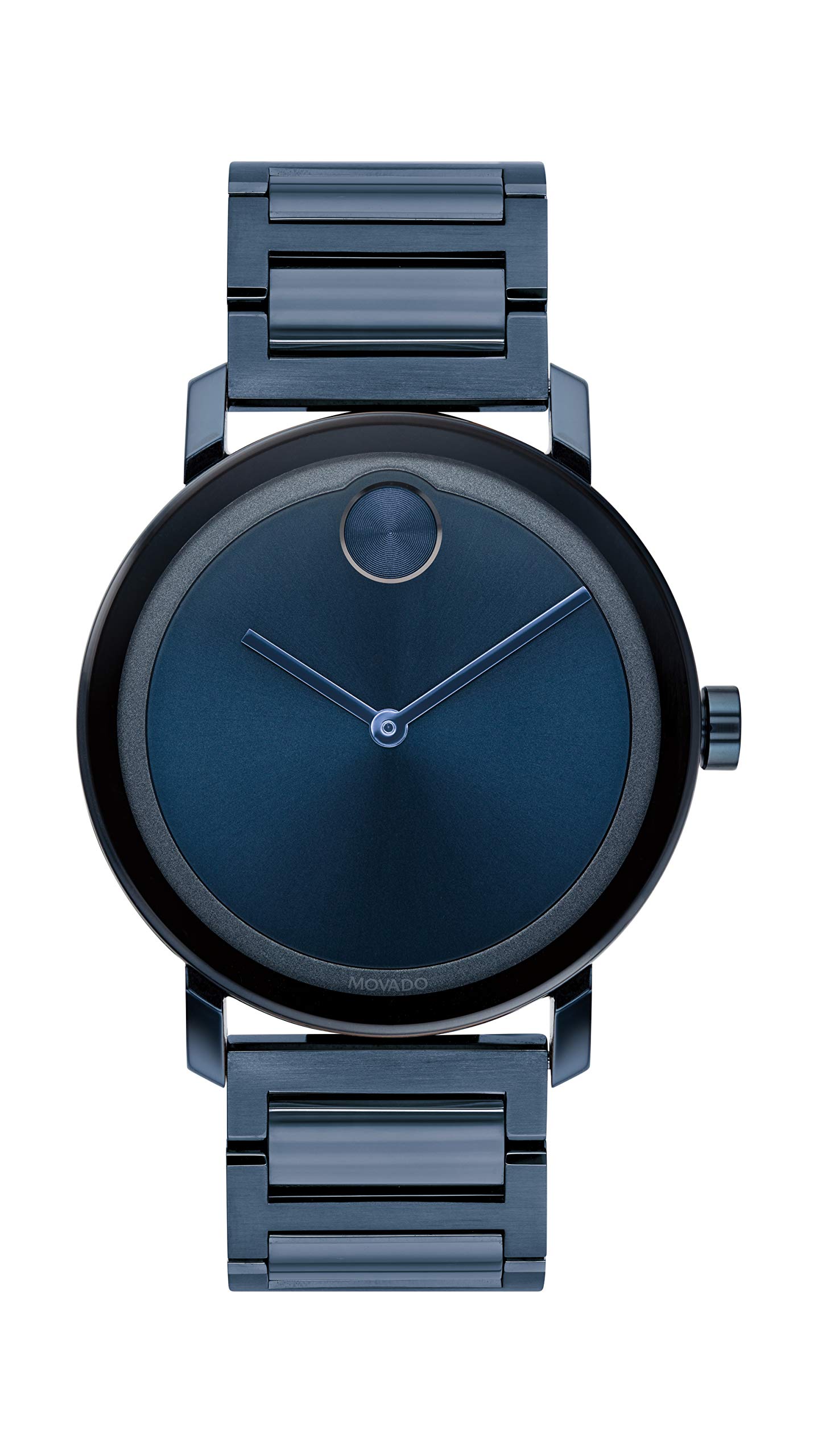 Movado Men's Bold 40mm Blue Steel Bracelet & Case Swiss Quartz Analog Watch 3600510