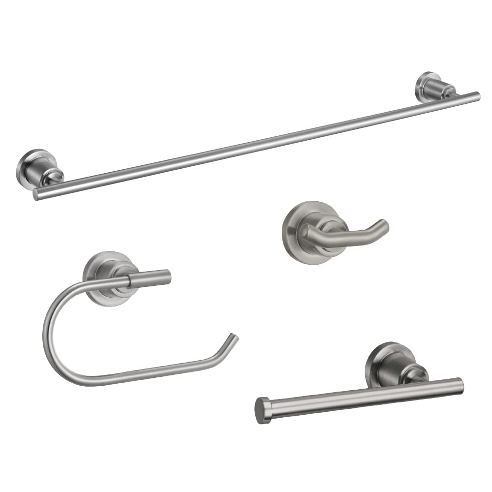 Design House 188656 Geneva バスルームアクセサリーキット サテンニッケル 4ピース
