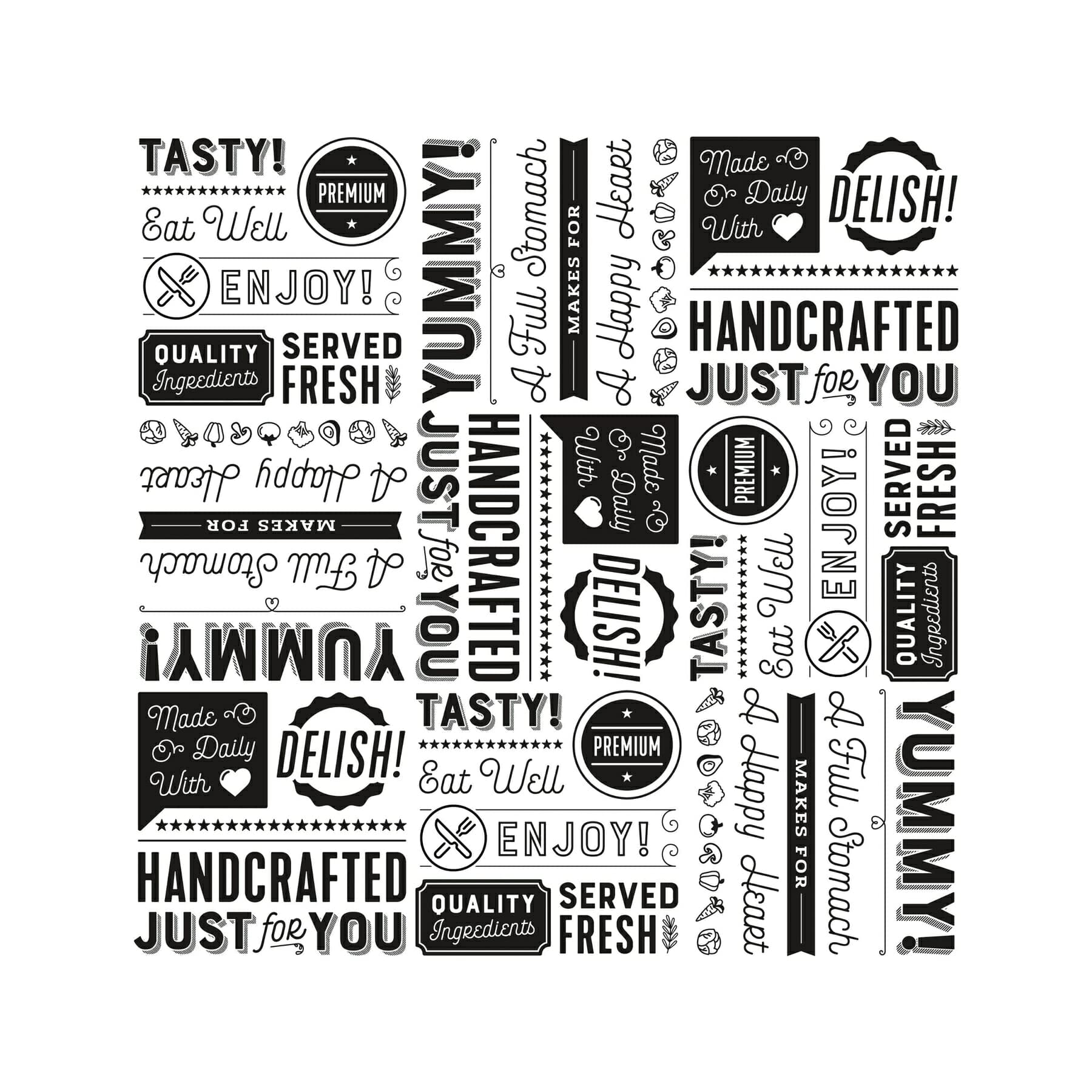 12 x 12 White Food Word Text Grease-Resistant Food-Safe Wrap Paper Deli Wrap Clipper Mill by GET