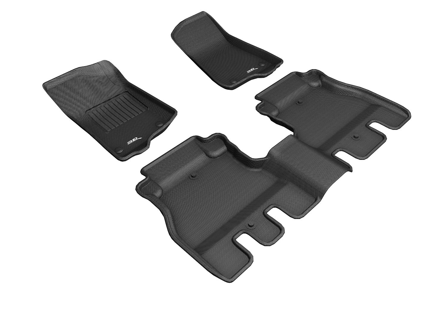 3D MAXpider カスタムフィット Kagu フロアマット (ブラック) Jeep Wrangler Unlimited (JI) 2018-2025 - R1 R2に対応