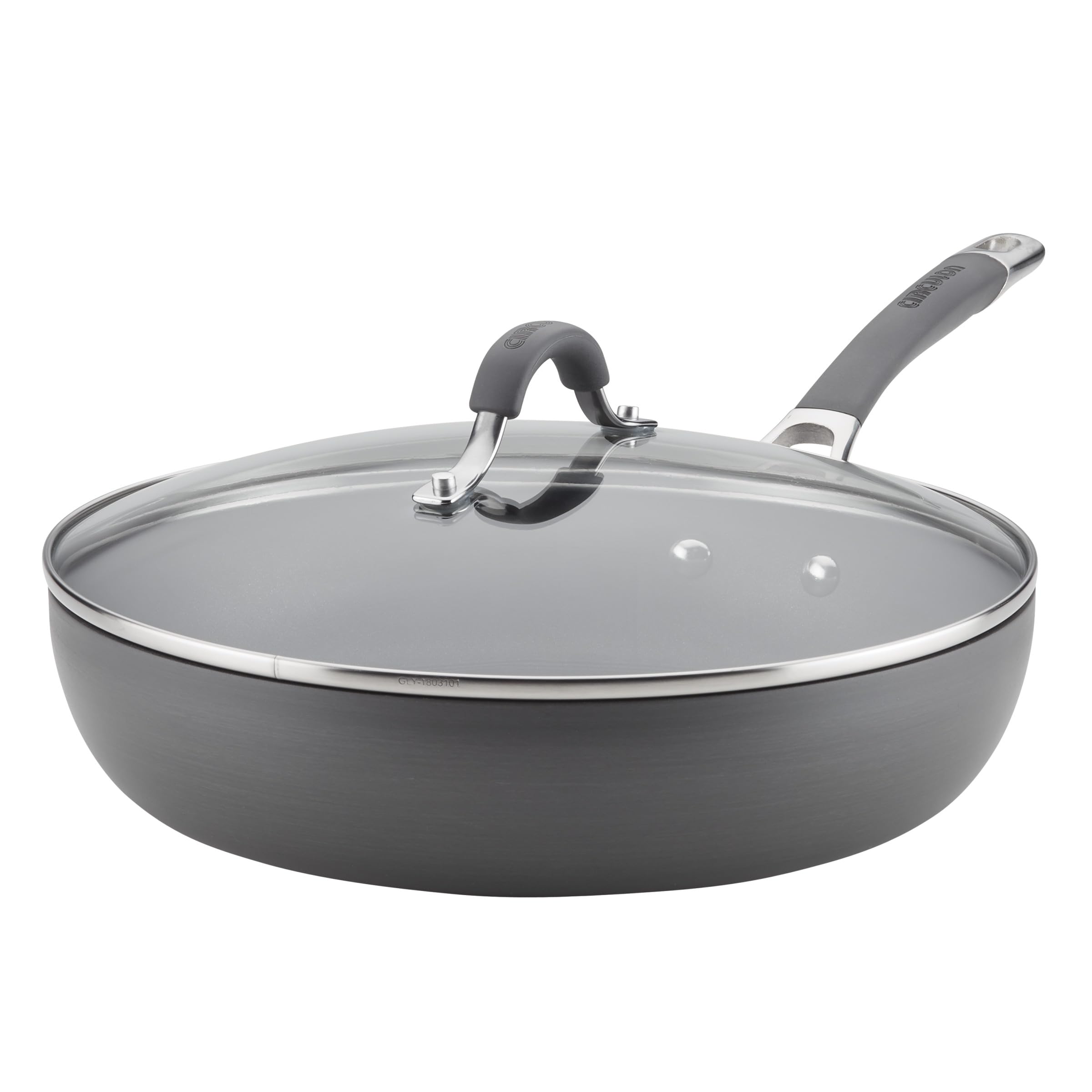 Circulon Radiance Hard-Anodized Nonstick Covered Deep Skillet 12-Inch Gray 141［並行輸入］
