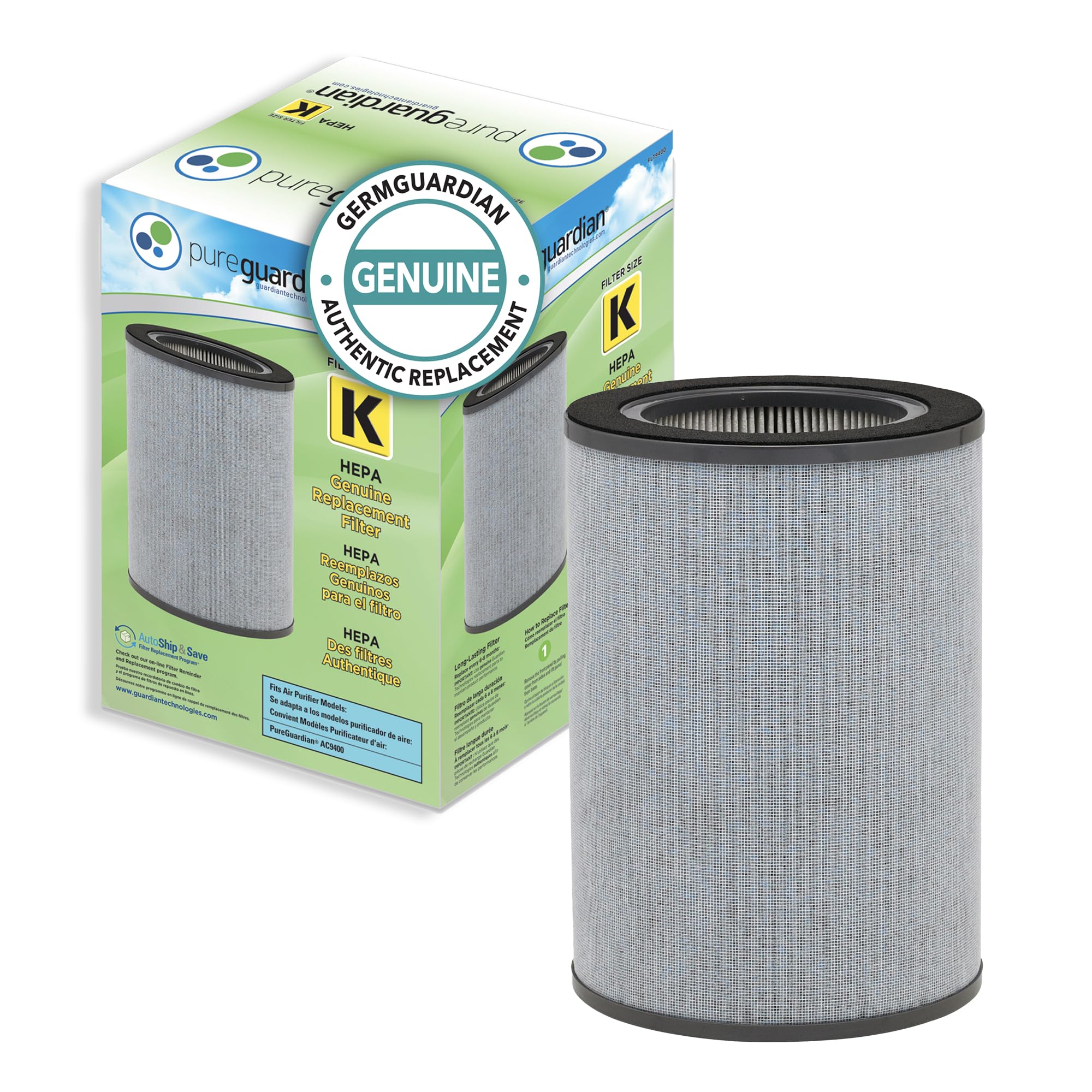 Germ Guardian FLT9400 360 True HEPA GENUINE Air Purifier Replacement Filter K for GermGuardian AC940