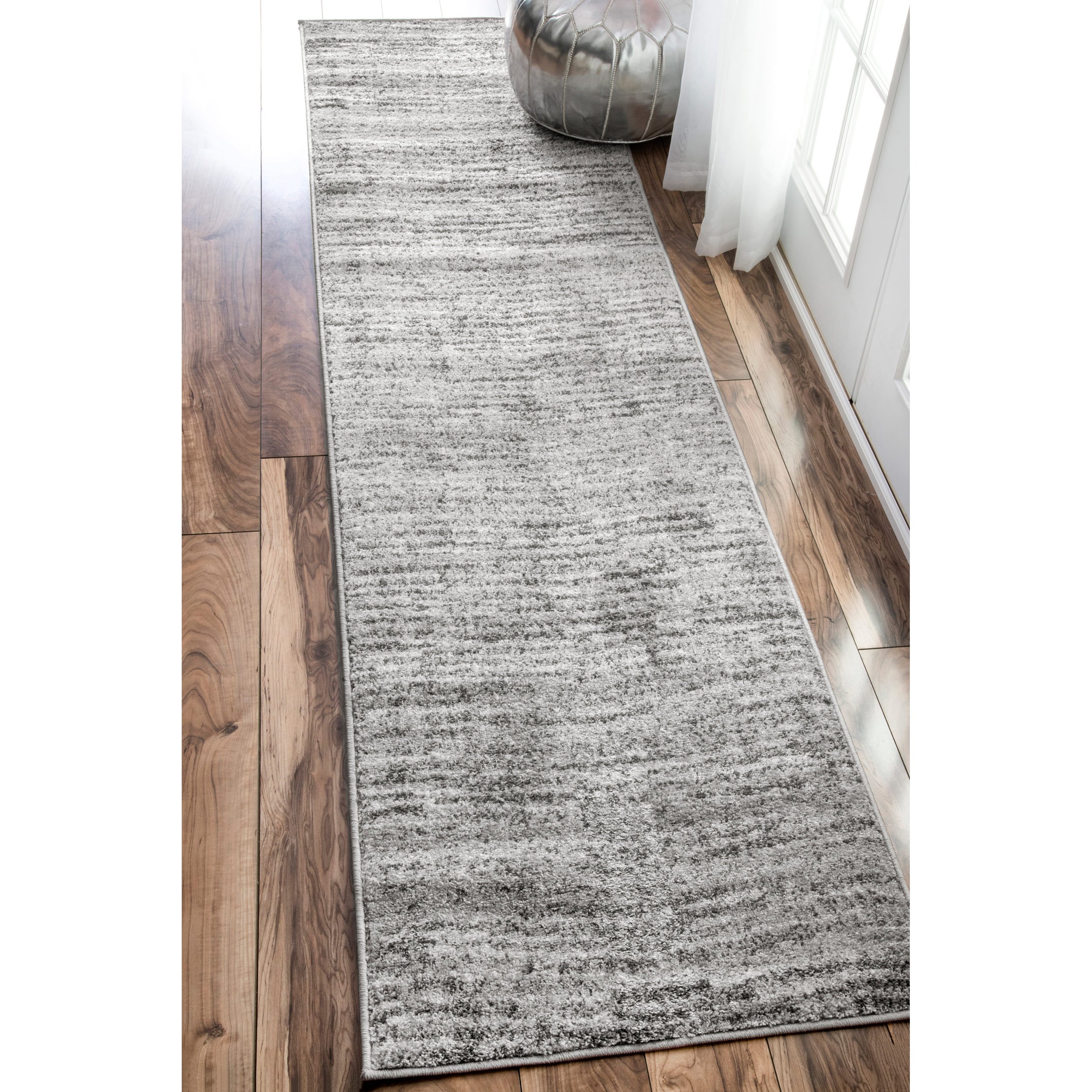 nuLOOM Ripple Contemporary Sherill Runner Rug 2' 8 x 20' Grey Gray