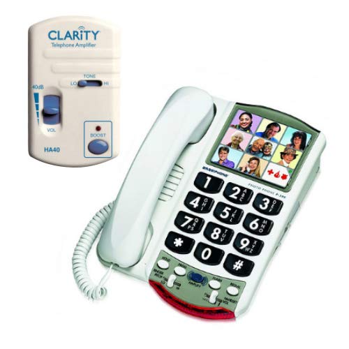 Clarity P300 増幅コード付き電話 HA40ポータブル電話アンプ バンドル