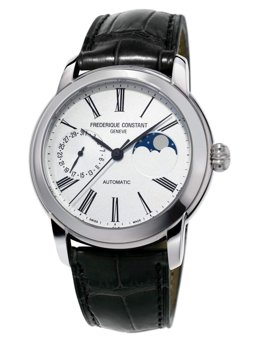 Frederique Constant FC-712MS4H6 クラシックムーンフェーズ製造 ステンレススチールケース ホワイトダイヤル