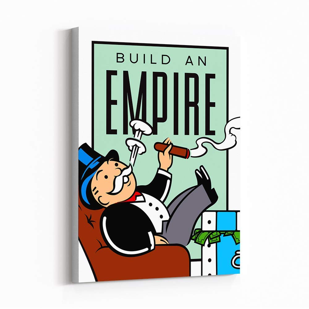 Inktuitive 'Build an Empire' インスピレーションウォールデコ オフィス/自宅用 - フレーム入りキャンバス インスピレーションウォールアート 高解像度プリント モチベーショ