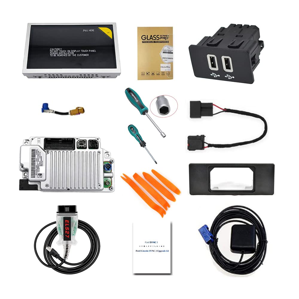 Bestycar Complete SYNC 2 - SYNC 3アップグレードキット フォード リンカーン 8インチ 静電容量式タッチスクリーンSYNC 3 APIMモジュール USBインターフェー