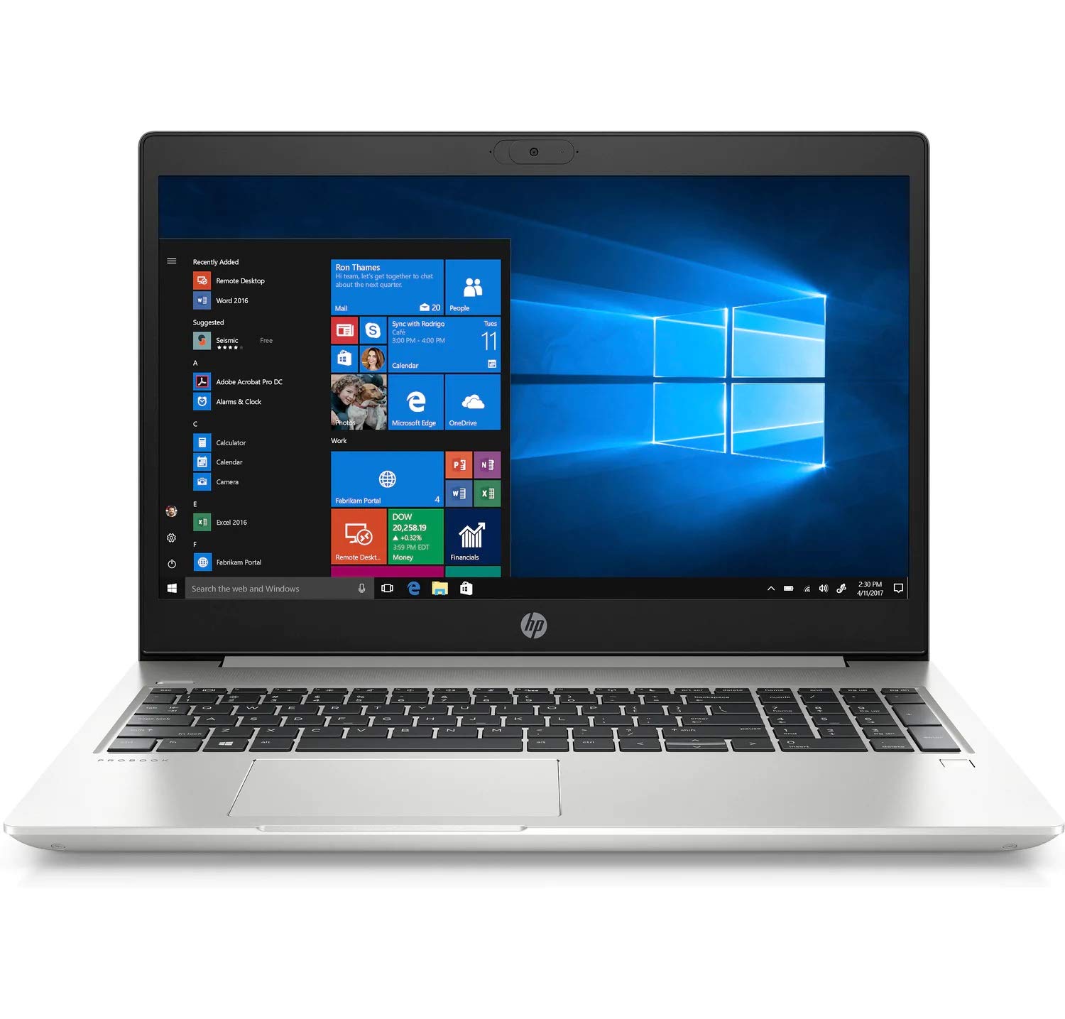 HP ProBook 450 G7 15.6インチノートブック - 1366 x 768 - Core i5 i5-10210U - 4 GB RAM - 256 GB SSD - Pike Silv