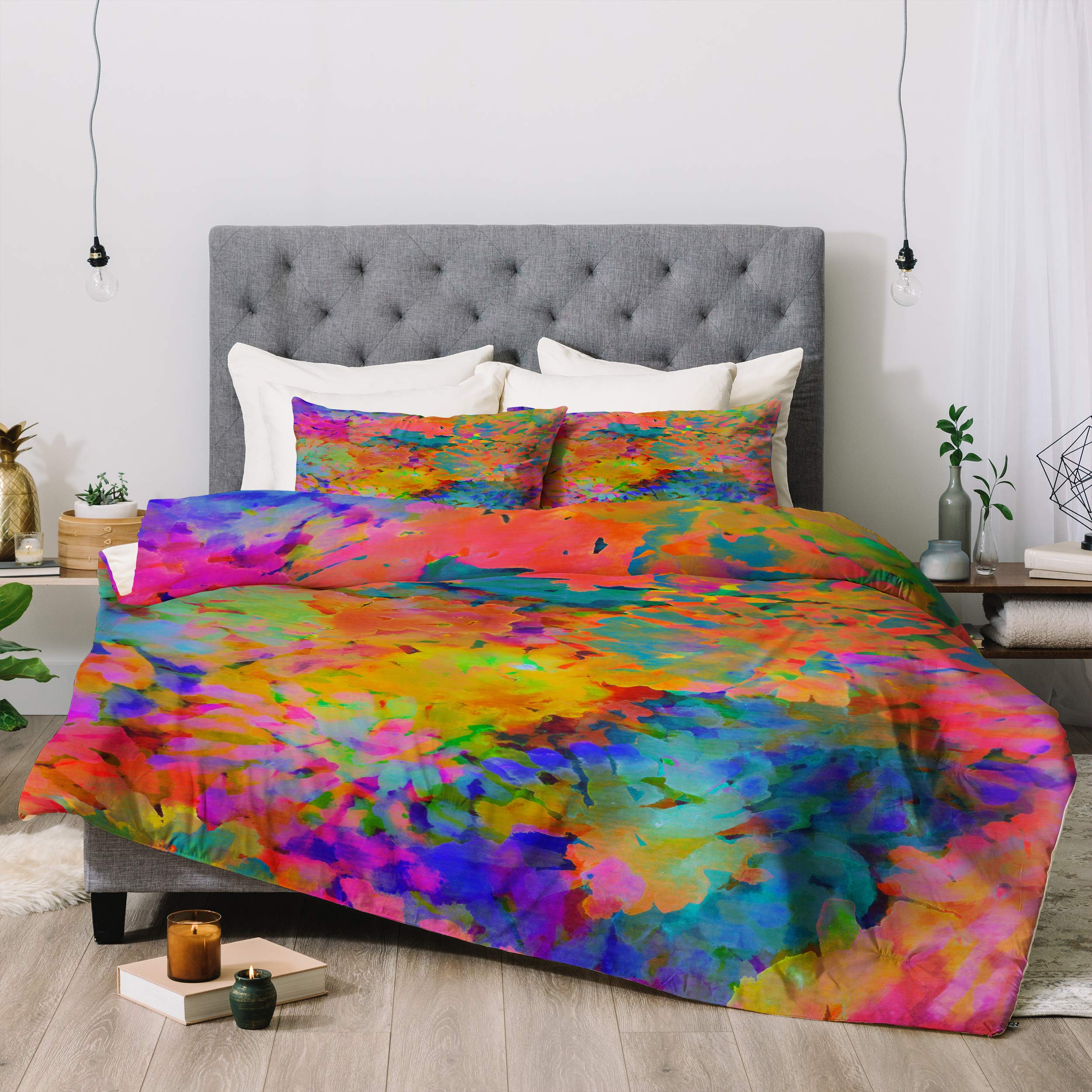 Deny Designs Amy Sia ベニスビーチ掛け布団セット 枕カバー付き キングサイズ マルチ