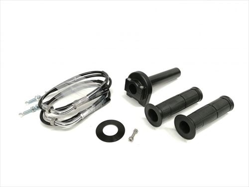 ACTIVE(アクティブ) 【4538792332192】 1061412 スロットルKIT (ホルダー:TYPE-1 BLK) 巻取φ40 (メッキ金具) 700mm汎用スロットルキット TYPE-1■ブラック アクティブ スロットルキッ...
