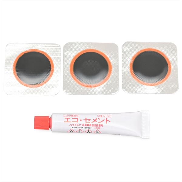 パンク修理キット(品番：21801)の補修品補充パーツの構成部品・パッチ(Φ30)×3・ラバーセメント(8ml)×1●パンク修理キット(品番：21801)の補修品●パッチ(Φ30)×3●ラバーセメント(8ml)×1商品の詳細な情報については...