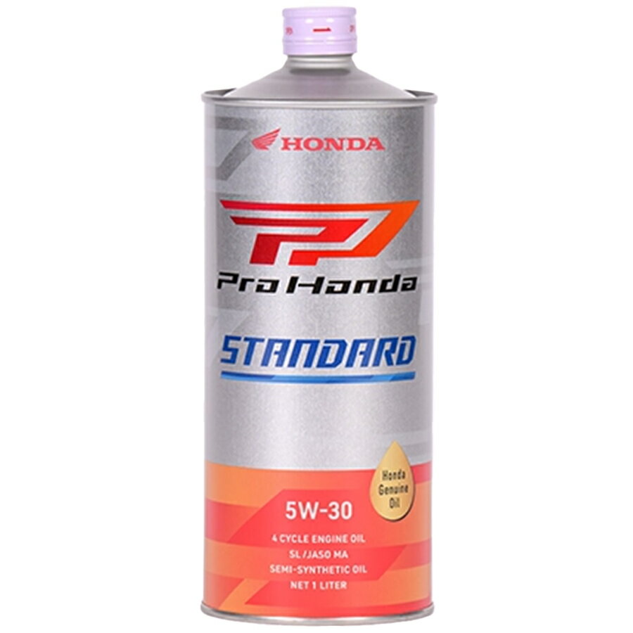 4サイクルエンジン用 Pro Honda STANDARD品番：08232-99981粘度：5W-30油種：部分合成油API規格：SLJASO規格：MA荷姿：1L商品の詳細な情報については、メーカーサイトでご確認ください。商品及び品番は予告...