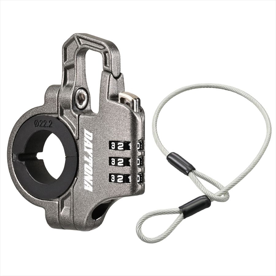 せまいスキマに取り付けできるヘルメットロック。カギが増えないダイヤル式。本体幅12mm(取り付け必要幅13mm)とスリムで狭い隙間にスッキリ収まる。ロック部は縦方向にスライドするので、コントロールスイッチ横など、左右のスペースが無くても取り...