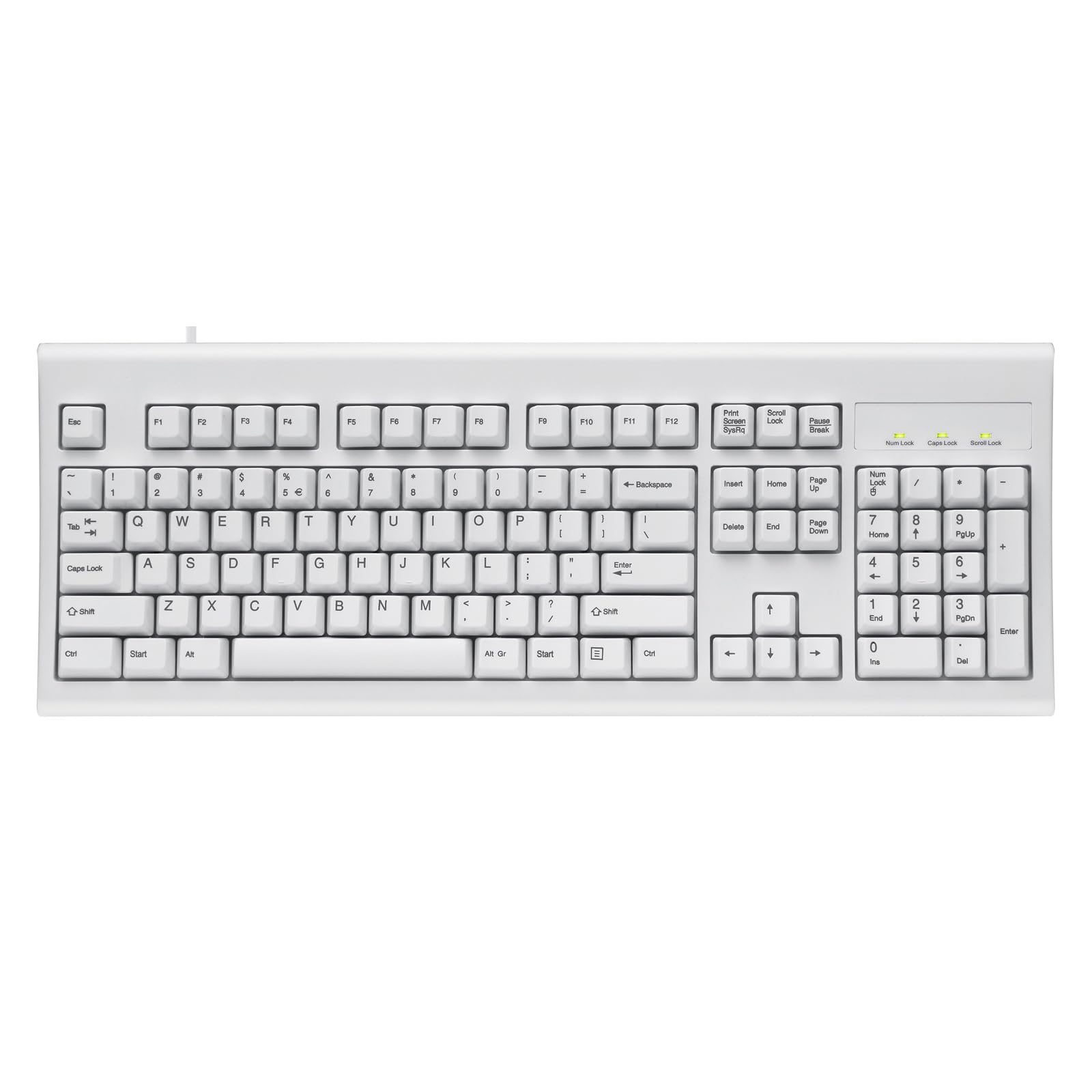 【昔の英語配列キーボード】往年のクラシックスタイルのキーボードです。色合い、キー配列など昔ながらのキーボードです。 コンパクトになるにつれ、失われていったキーも残っています。ショートカットなどを多用するユーザーはキーボードのポテンシャルを引...