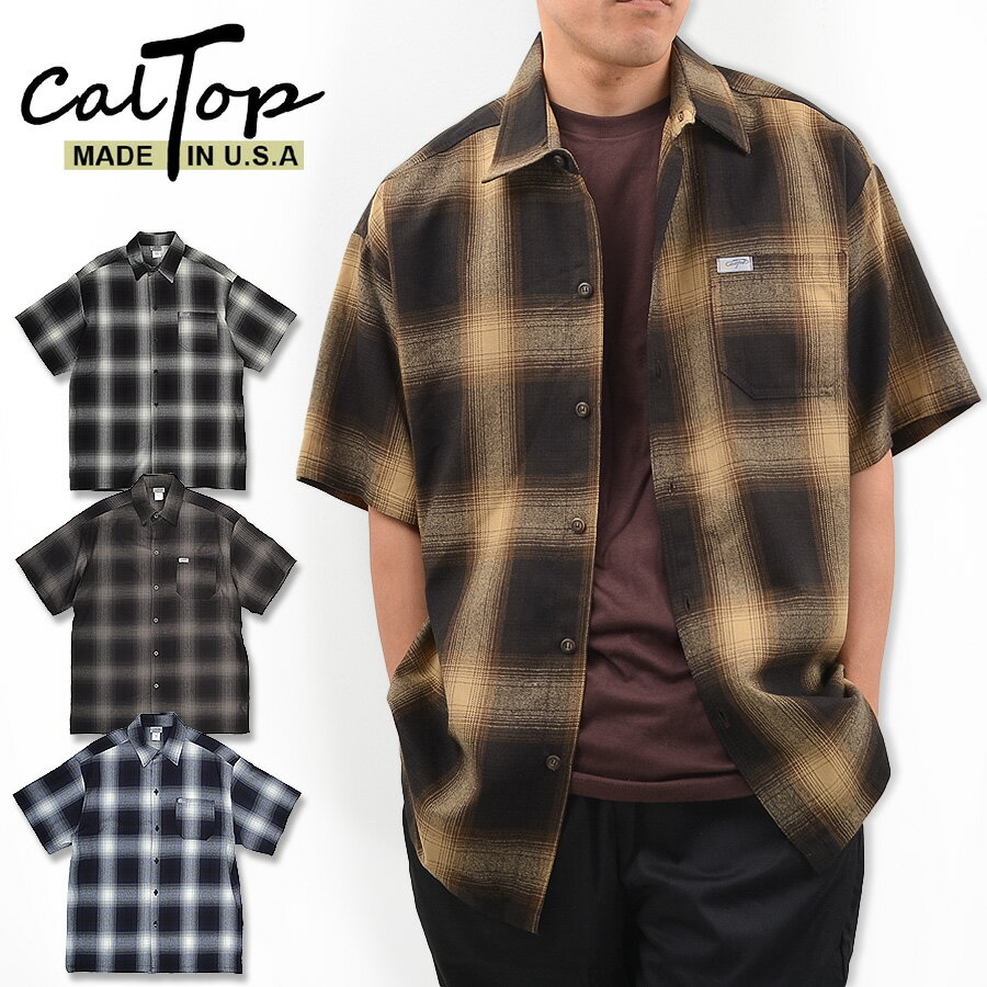CAL TOP S/S SHIRT PLAID &nbsp; LA発のブランド CALTOP(キャルトップ)より、定番のチェックのシャツを入荷しました。 胸にポケットが付いた定番のチェック、ワークシャツです。生地は夏場でも快適な薄生地仕様で...