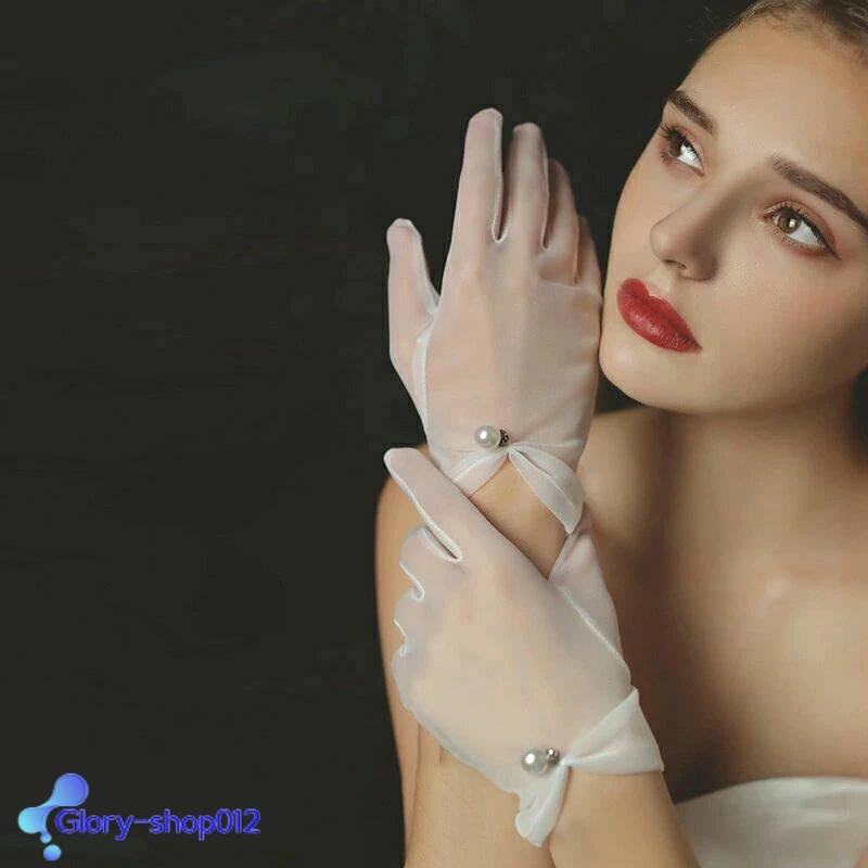 コメント パールビーズが愛らしいオーガンジーグローブサイズフリーサイズ 長さ：約24cm（中指の先より） カラーオフホワイトご注意 ▼モニターにより、色の見え方が実際の商品と異なることがございます。ご了承下さい。 関連商品はこちらシックなヘ...