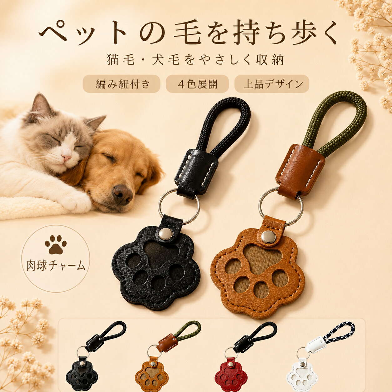 商品情報 検索キーワード ペット メモリアルグッズ 遺毛入れ キーホルダー 肉球 毛入れ 犬 猫 小動物 毛 爪 歯 ひげ 乳歯 収納 形見 お守り バッグチャーム キーリング 車内アクセサリー うちの子 思い出 保存 PUレザー かわいい...
