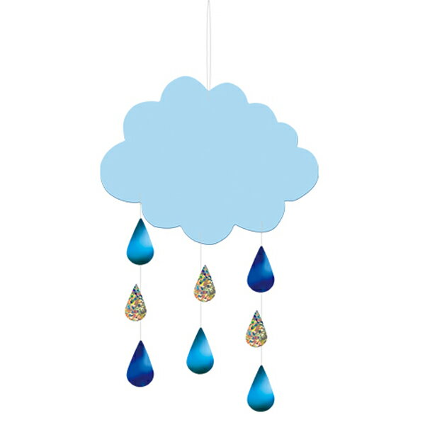 サイズ　雲H28×W37cm 水滴大　H8.5×W5.5cm 水滴小　H6.5×W4cm PVC