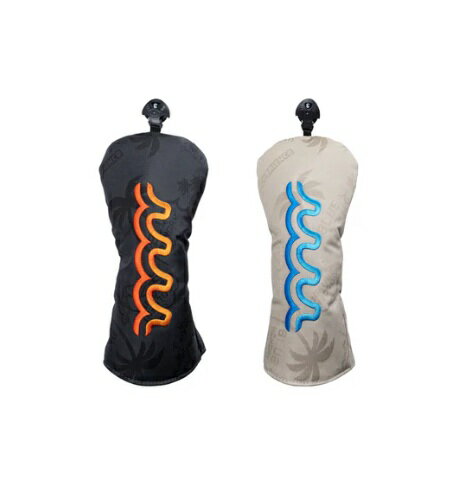 シックな雰囲気に仕上げたジャガード生地にラミネート加工を施したフェアウェイウッド用ヘッドカバー。 パームロゴをメインにした総柄パターンにWAVEのポイントカラーが映えるデザイン。 背面に施したシャーリングがクラブとのフィット感を高めて抜け落...