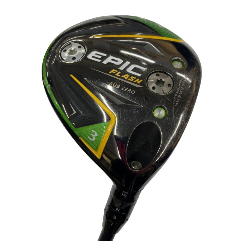 タイプ 男性用 利き手 右 商品コード 2100405486121 クラブ種別 フェアウェイウッド メーカー名 キャロウェイ 商品名 EPIC　FLASH　SUBZERO　3W 発売年 2019 シャフト Tour　AD　SZ（フェアウェイ...