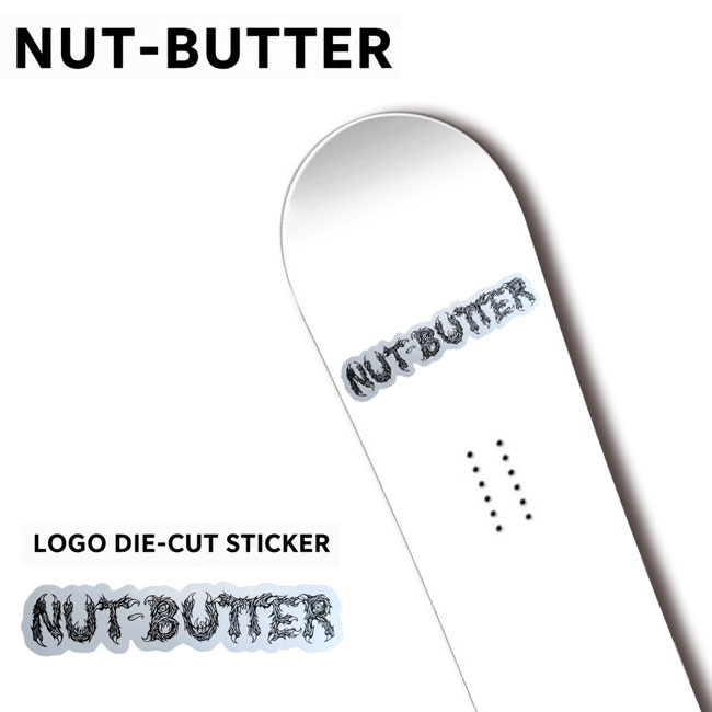 □商品詳細 ・ブランド：NUT-BUTTER（ナットバター） ・商品名：NUT-BUTTERロゴ ダイカットステッカー ・商品カテゴリ：ステッカー ・カラー：ホワイト/ブラック ・素材：ビニール ・仕上げ：光沢、防UV ・サイズ：約25×6...