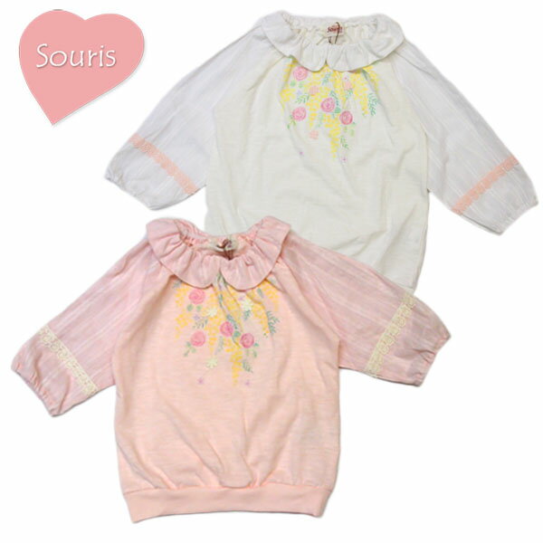 ボリュームスリーブが今年らしいフラワーTブラウス！ お袖はドビー素材で春らしくレースのアクセントも:*:・・ 衿は袖と同素材でゴムが通っているデザイン☆彡 身頃はスラブ天竺に淡い花柄プリントがキュート+*☆*・゜ プレゼント用に無料のペーパ...