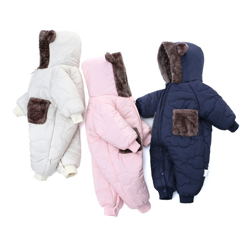 商品情報 【商品名】 ベビー服 ベビーウェア ロンパース 連体服 はいはい 秋冬 カバーオール 厚手 防寒対策 くまの耳 フード付き 可愛い 赤ちゃん 裏起毛 防風 新生児 ふわふわ 幼児服 【商品仕様】 カラー: ピンク ホワイト ブルー...