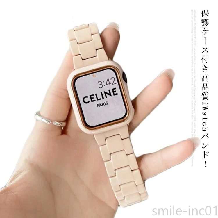 保護ケース付き高品質iWatchバンド！かっこいいからかわいいまでいろんなスタイルに合う 全6色肌には摩擦しない、快適な使用感。取り外しが簡単なため普段使いに最適です。長時間使用の間てバンドは変なにおいが出てきません。本革より耐水性に優れ、...