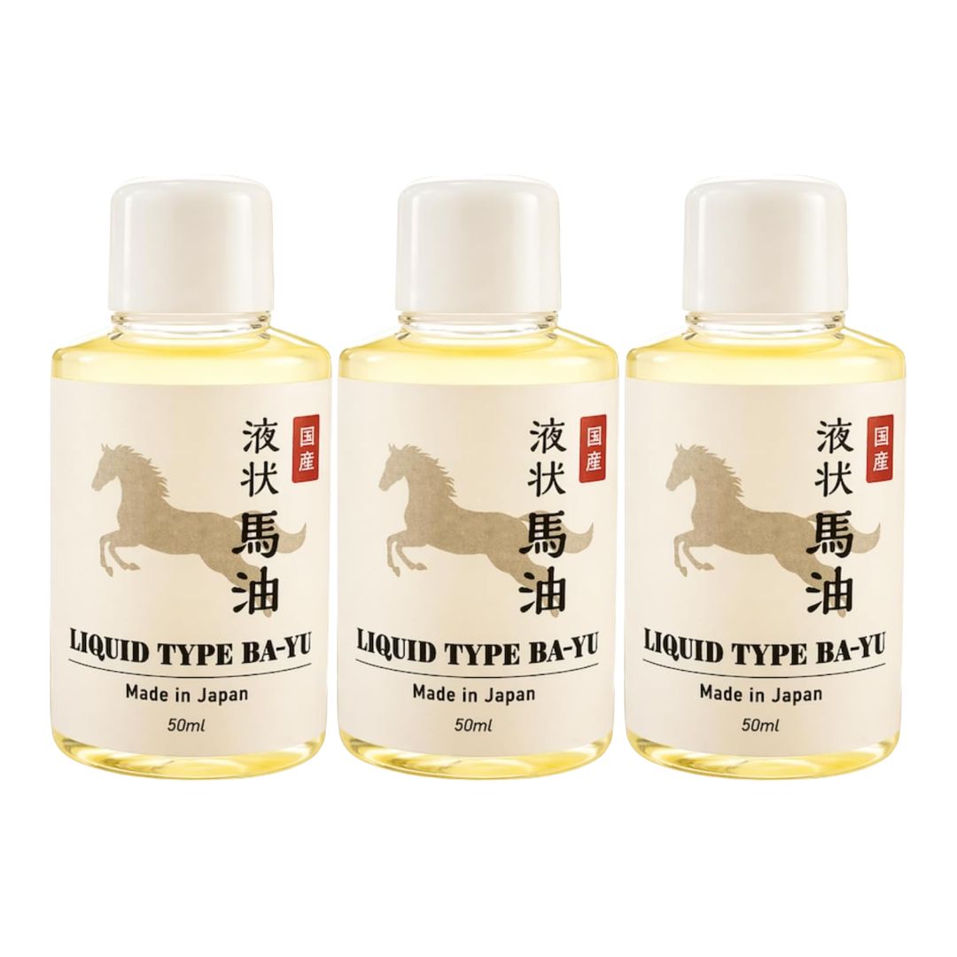 純国産 液状 馬油 50ml 3個セット 高純度 天然 無添加 スキンケア ヘアケア 乾燥肌 保湿 マッサージ 妊娠線 赤ちゃん 肘 かかと すね 腰回りなど 純国産 液状 馬油 50ml 3個セット 高純度 天然 無添加 スキンケア ヘア...