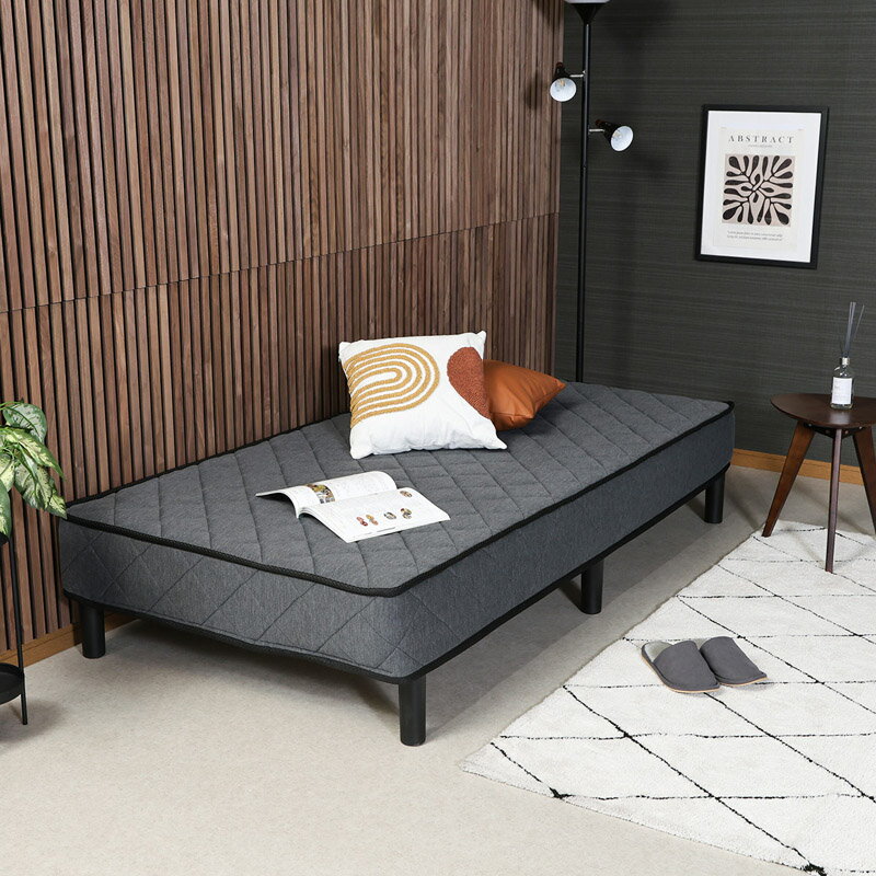 【サイズ】 商品サイズ：W970×D1950×H370mm 梱包サイズ：(外箱1)320×320×1020mm 詳細サイズ：床面高:370mm、耐荷重:200kg ■材料:コイルスプリング(詰め物:ウレタンフォーム/ポリエステル)/ポリプロ...