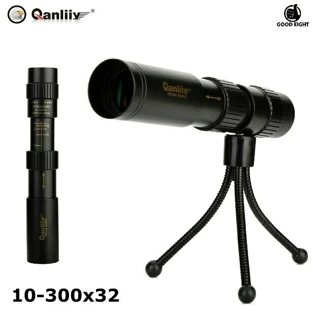 この商品は Qanliiy　鷹の眼　単眼鏡　紅葉　脅威の300倍　小型ズーム　10-300倍　10-300x32　三脚付　バードウオッチング ポイントコンパクトなボディに備わった驚きの高倍率！脅威の300倍 多機能小型軽量そして肉眼の300...
