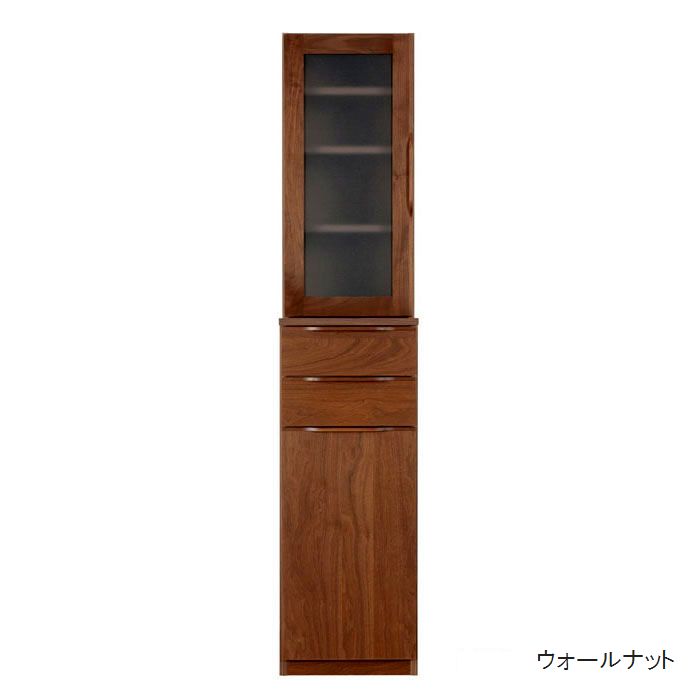 商品名 tec1000224 48　ルmor カップボード 40 隙間収納 キャビネット L R 開き扉　2開きより選択　　オーク・ウォールナット 2素材から選択（素材により価格が異なります。) サイズ／寸法 W400×D510/310×H...