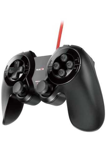 ボタン数:24ボタン 動作モード:アナログモード 機能:振動:あり(モーターx2)、連射:あり(任意の連射速度に設定可能)、マクロ機能:あり POV(ハットスイッチ):あり 軸数:4軸(X軸/Y軸/Z軸/Z回転) 対応OS:Windows1...