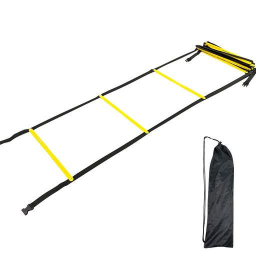 【商品仕様】サイズ:(約)全長:5.1m幅:38cm重さ:746gプレート:12枚素材:PPプラスチック付属品:収納袋 【最新設計】最新な固定式ラダー、一体型デザイン、マス目の幅は手動調整不要、45cm固定間隔(小学校4年生以上に適合)。ワ...