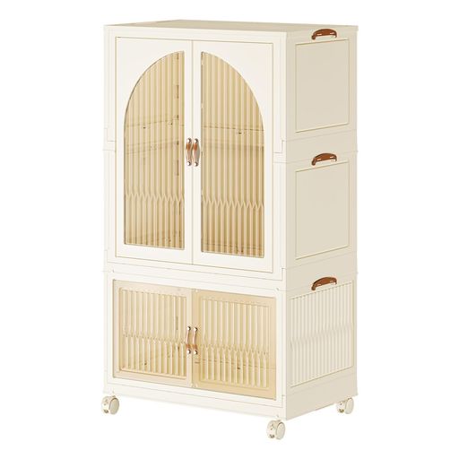 大容量収納クローゼット:サイズ幅68.5x奥行42.5x高さ118.5cm重量:8.7kg 本体は高品質なPP+ABSを採用し、より強い荷重能力があります。クロゼットを購入すると、ハンガー10個が無料でもらえます。 衣類収納靴おもちゃ日用品...