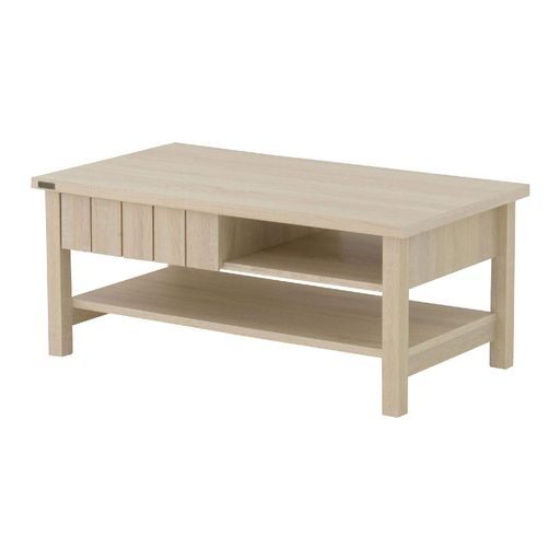 【本体サイズ】幅90cm 奥行50cm 高さ38cm 【耐荷重】[天板]30kg [棚板]10kg [引出し]3kg 【材質・加工】[本体]プリント紙化粧繊維板 [天板]合成樹脂化粧繊維板 【原産国】ベトナム こちらはお客様組み立て商品です...
