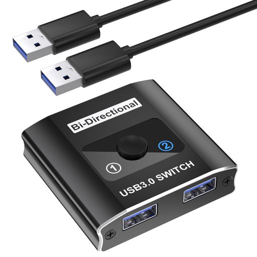 【双方向USB切替器・パソコン 2台用】USB 切替器を使えば、プリンター、マウス、キーボード、USBメモリなどのUSB対応機器を2台のパソコンで簡単に共有できます。逆に、2つのUSB機器を1台のパソコンで切り替えて使用することも可能です。...
