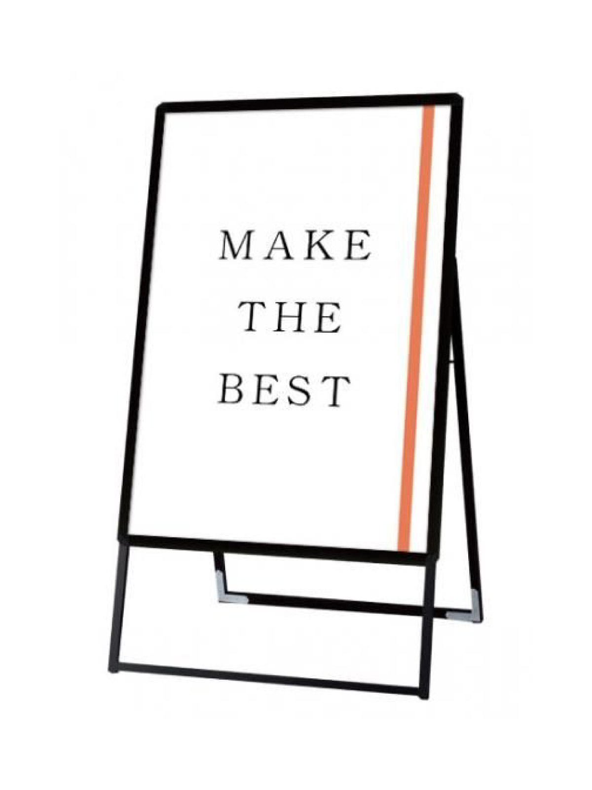 四辺を開閉してポスターを交換する最もメジャーなスタンド看板■製品仕様●本体=アルミ押出し/アルマイト仕上(ブラック)●パネル=ポスターグリップ(フロントオープン式)(ブラック)●表面カバー=アクリル 透明1.5mm厚●背面板=屋外用：アルミ...