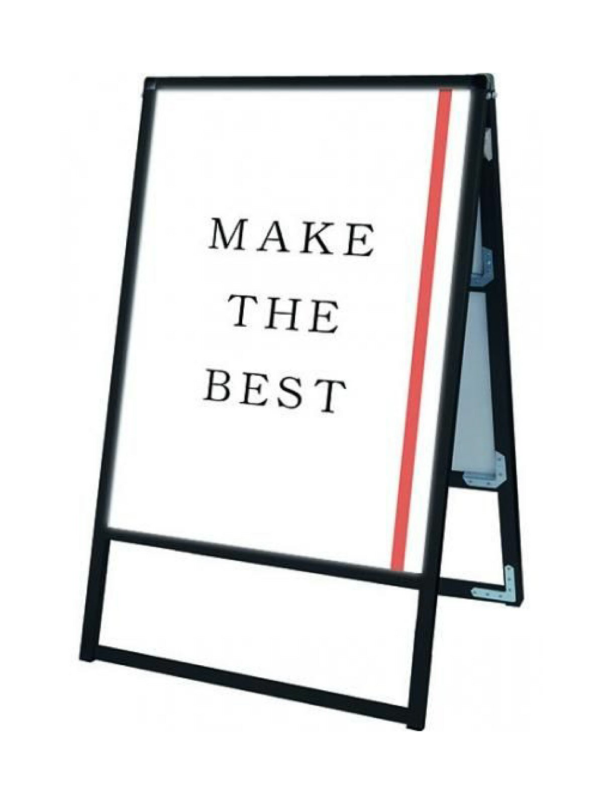 高照度でしっかり目立つ屋外対応の電飾LED式スタンド看板■製品仕様●本体フレーム=アルミ押出し材/アルマイト仕上(ブラック)●表面カバー=アクリル 透明1.5mm厚●電源コード=3m●面板サイズ=A2(420mm×594mm)●面板有効サイ...