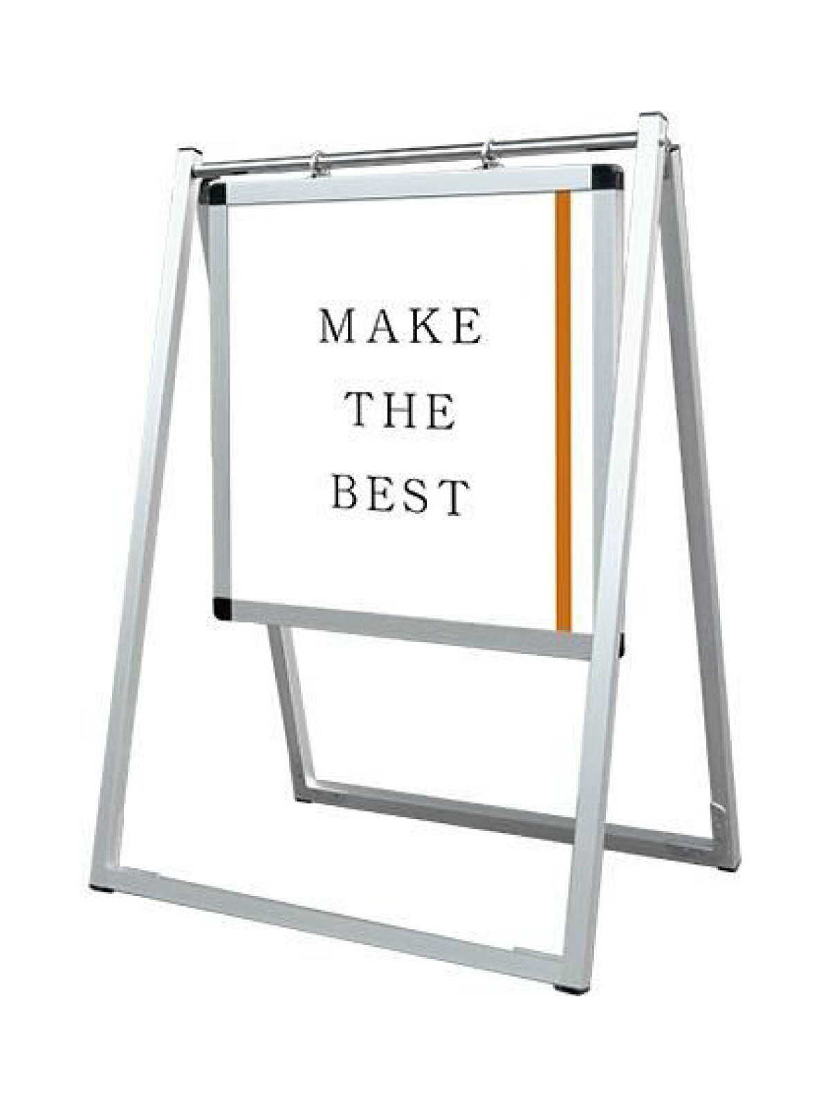 風でパネルが揺れて、アイキャッチ効果UP！■製品仕様●本体フレーム=アルミ押出し材/アルマイト仕上(シルバー)Φ19ステンパイプ●表面カバー=アクリル 透明1.5mm厚●面板=アルミ複合板(白)3mm厚●面板サイズ=W450mm×H450m...