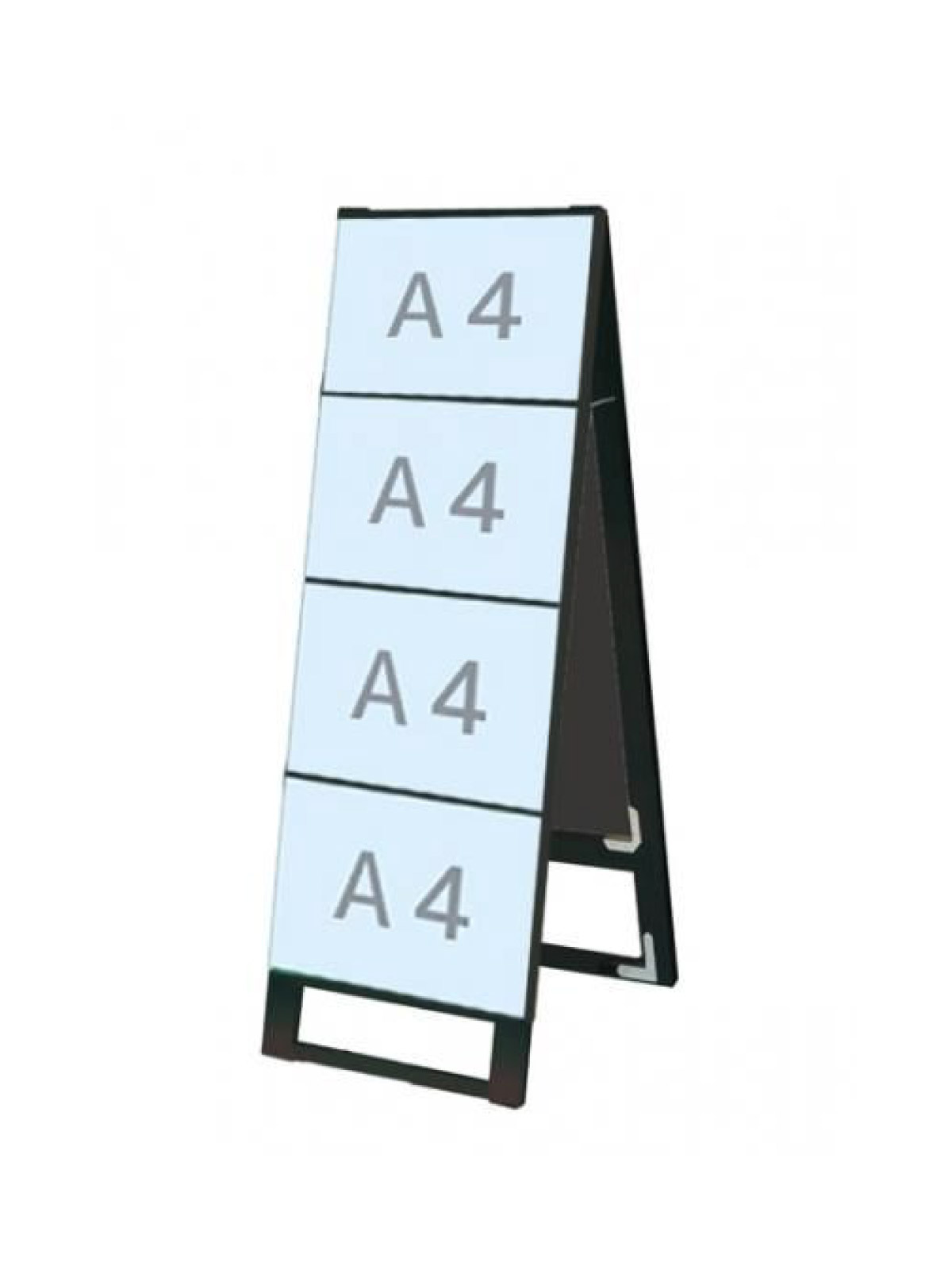 幅広いポスターサイズに対応したカードケース用スタンド看板■製品仕様●フレーム＝20×40mmアルミ押出し材／アルマイト仕上（ブラック）●面板＝アルミ複合板（黒）3mm※ブラックフレームのステイ・金具はシルバーです。●レール＝アルミジョイナー...