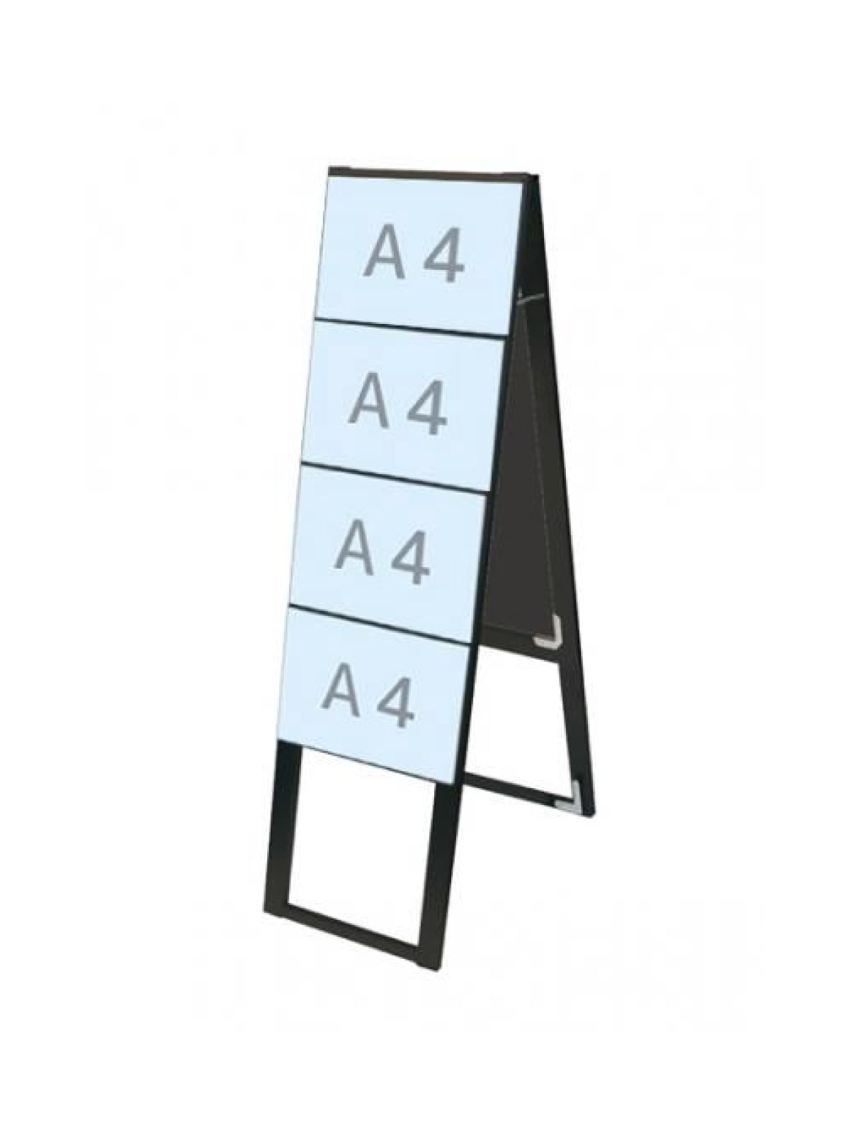 幅広いポスターサイズに対応したカードケース用スタンド看板■製品仕様●フレーム＝20×40mmアルミ押出し材／アルマイト仕上（ブラック）●面板＝アルミ複合板（黒）3mm※ブラックフレームのステイ・金具はシルバーです。●レール＝アルミジョイナー...