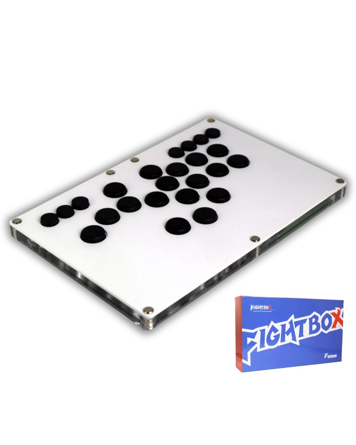 FightBoxB-PRO はオールアクリル製の超薄型デザインを採用しており、厚さは 2cm 未満です。 従来のジョイスティックの代わりに、コントローラーの左側にキーボードの矢印キーに相当する24mm ボタン (ブラック キー スイッチ) ...
